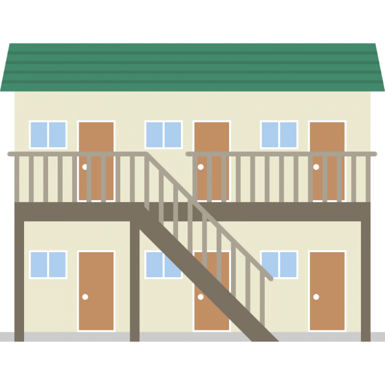 アパートのイラスト | 無料フリーイラスト素材集【Frame illust】